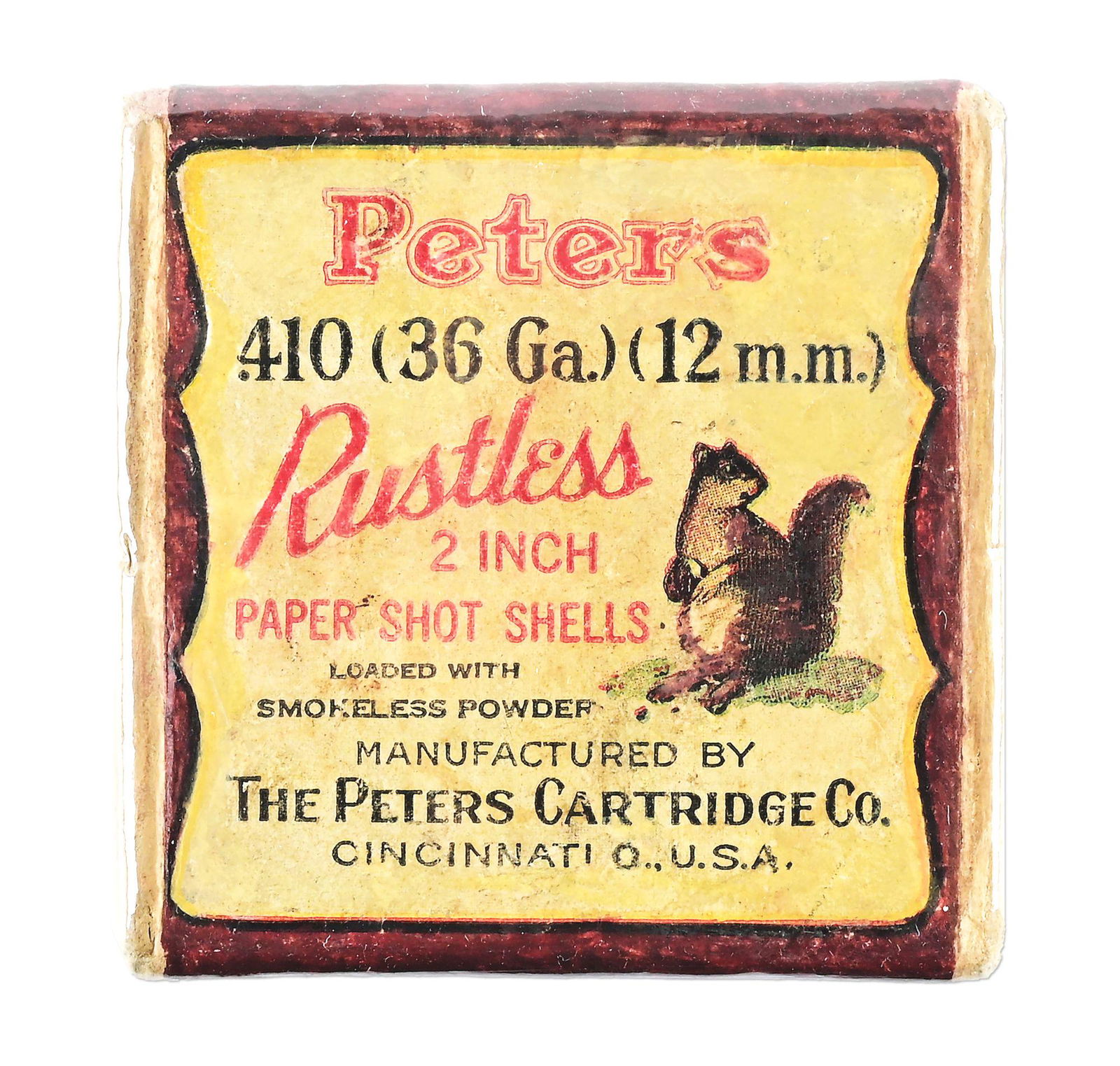 VINTAGE PETERS RUSTLESS .410 SHOT SHELLS BOX - Nov 16, 2022 | Dan ...