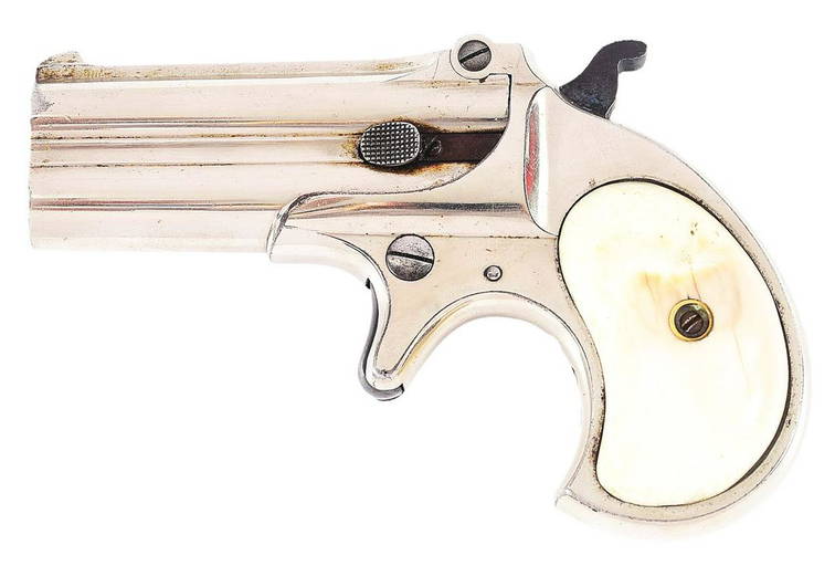 (C) ATTRACTIVELY CASED REMINGTON DOUBLE DERRINGER. (#2020) on Dec 14 ...