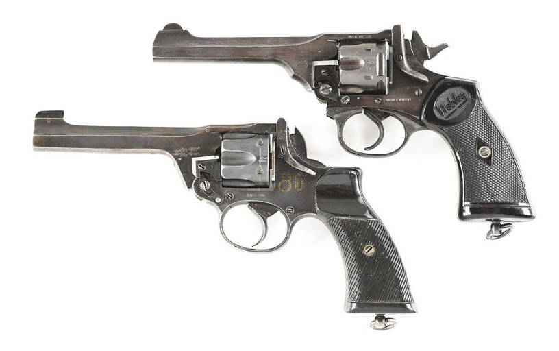 LOT OF 2: WEBLEY MK IV AND ALBION ENFIELD NO. 2 MK 1 DOUBLE ACTION ...