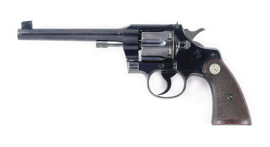 (C) COLT OFFICERS MODEL TARGET .22 LR DOUBLE ACTION REVOLVER (1933 ...