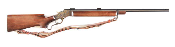(A) GRIFFIN AND HOWE MARTINI ACTION SCHUETZEN SINGLE SHOT RIFLE. (#2255 ...