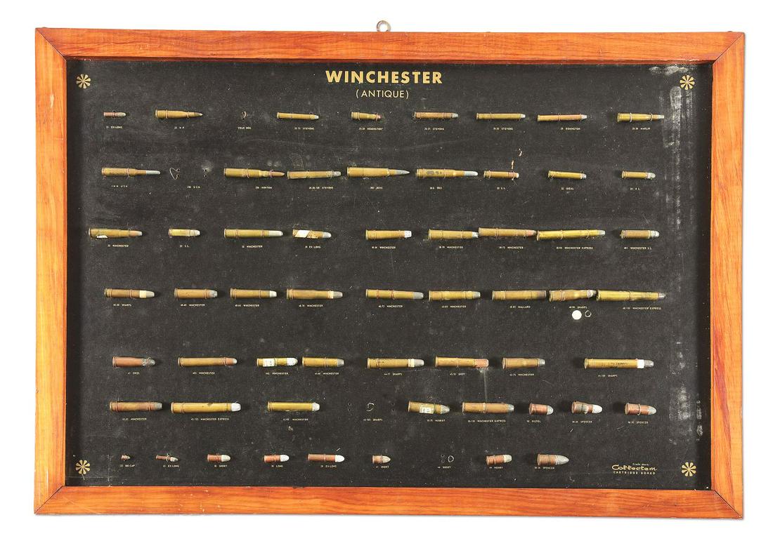 VINTAGE COLLECTORS WINCHESTER CARTRIDGE DISPLAY BOARD. - Dec 14, 2022 ...