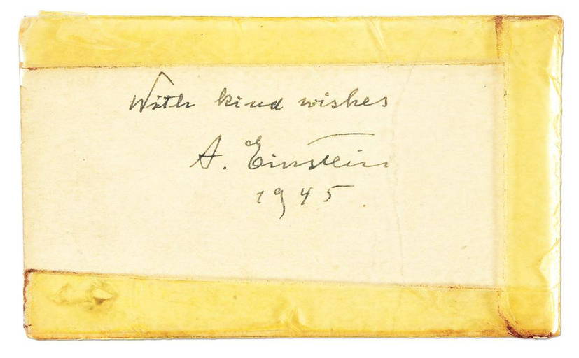 ALBERT EINSTEIN 1945 SIGNATURE. (#3235) on Dec 15, 2022 | Dan Morphy ...