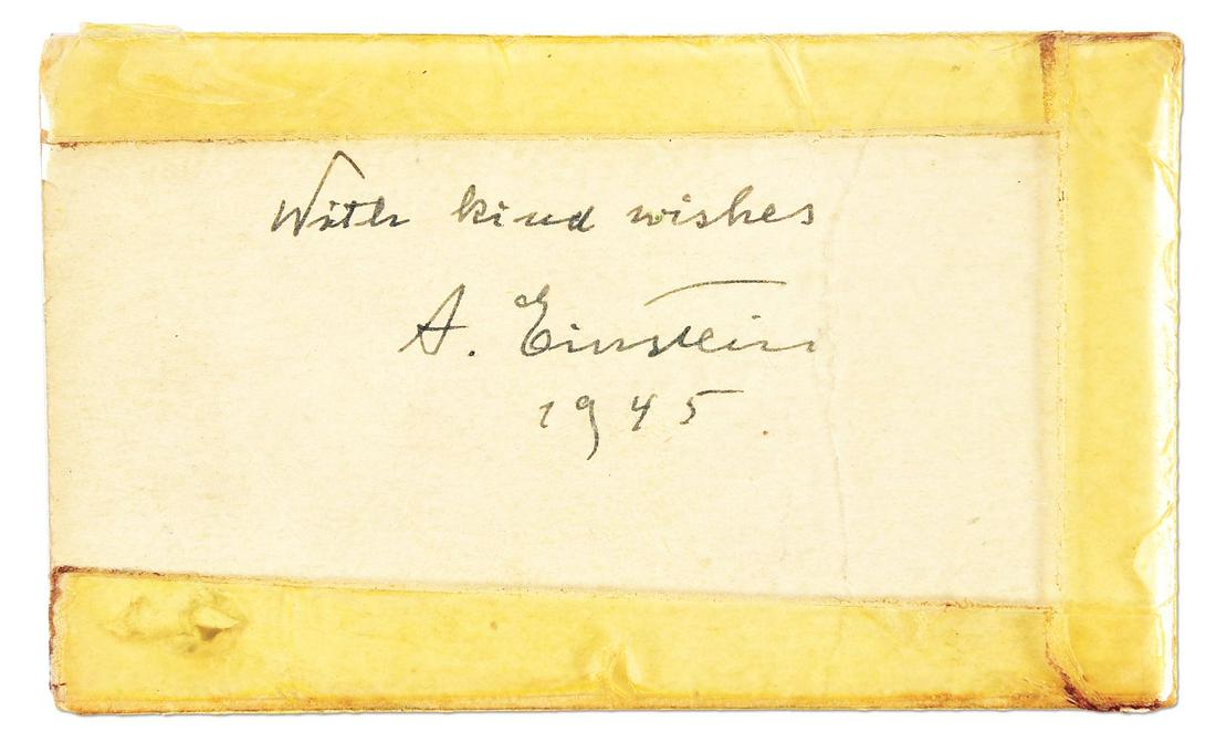 ALBERT EINSTEIN 1945 SIGNATURE. (#3235) on Dec 15, 2022 | Dan Morphy ...