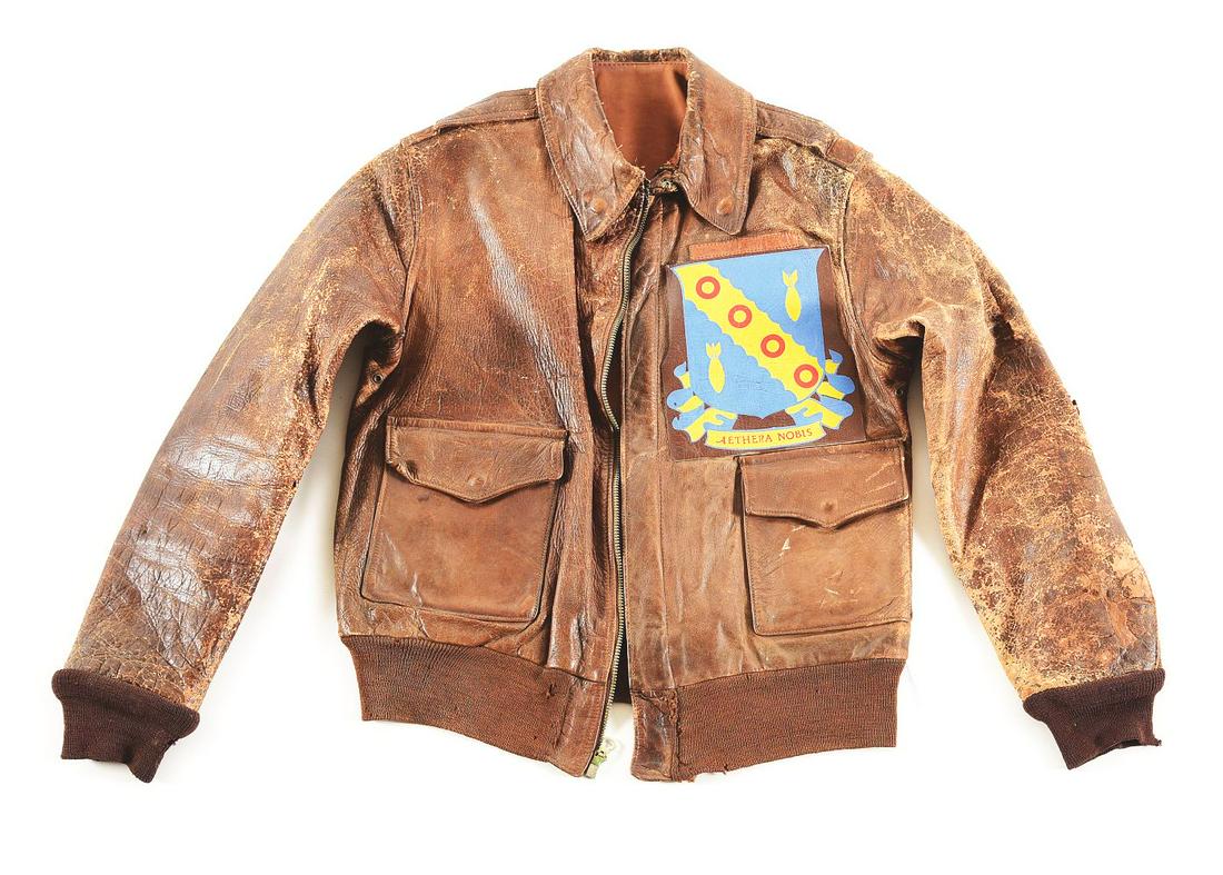 Us Wwii 42nd Bomb Group Painted A 2 Flight Jacket.