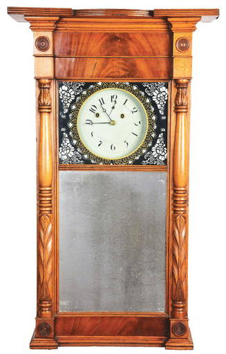 Asa Munger Flat Top Shelf Clock, Auburn, Ny.