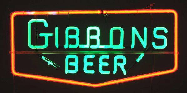 Gibbons Beer Border Neon Sign.