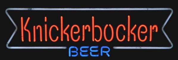 Knickerbocker Beer Ribbon Neon Sign.