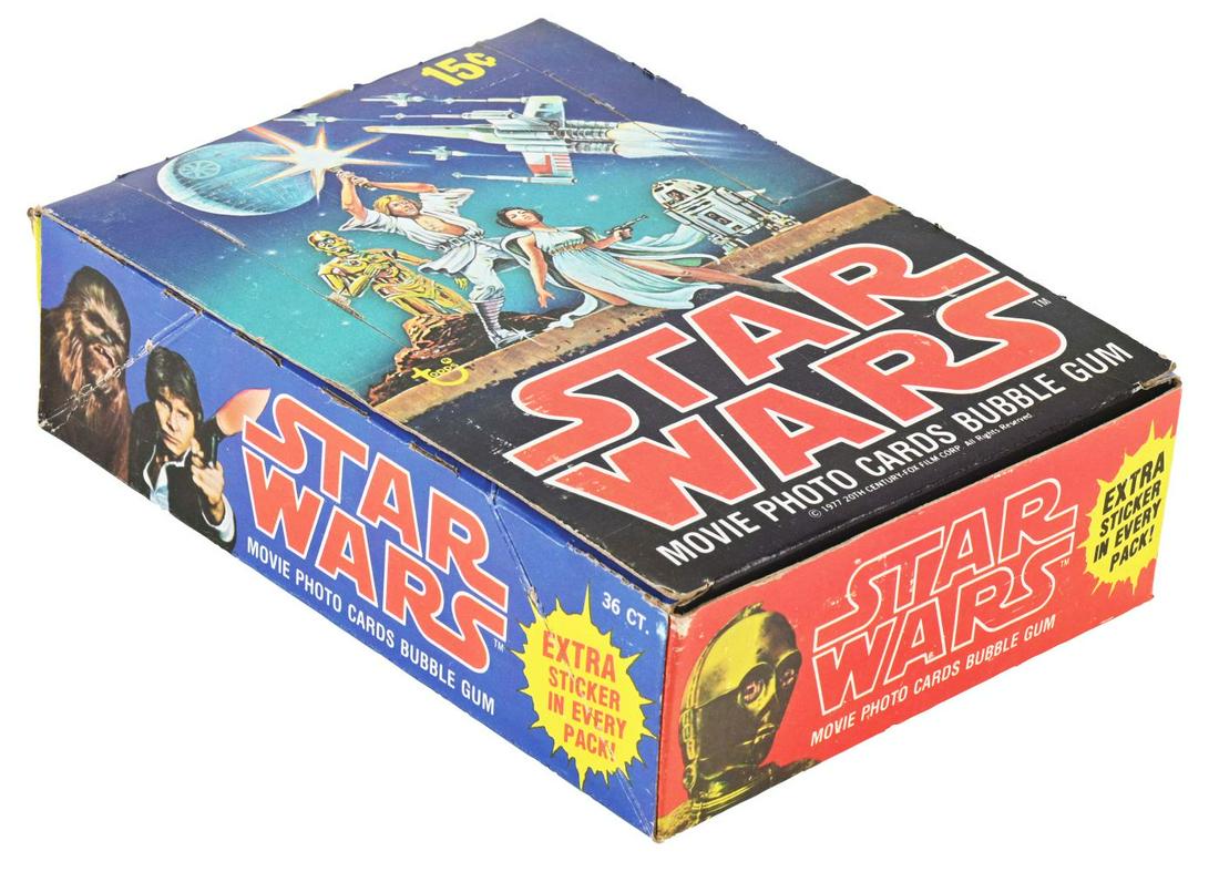 1977 Topps Star Wars 1st Series Wax Pack Box 36 Packs.