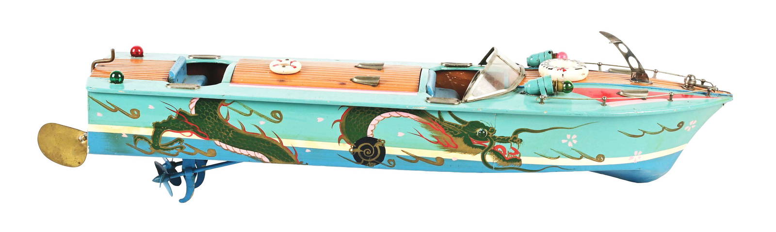 JAPANESE BATTERY-OPERATED WOODEN DRAGON MODEL BOAT. (#2261) on Feb 02 ...
