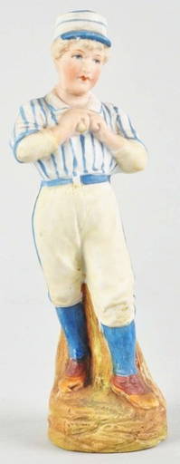 Bisque Heubach Baseball Player Pitcher Figure.
