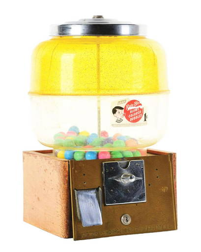 Large Globed Victor Jawbreaker Or Prize Capsule Vending Machine.