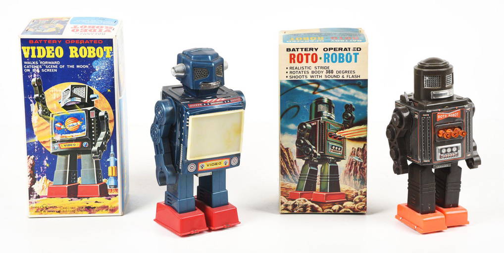 Lot Of 2: Japanese Sh Robots In Original Boxes.