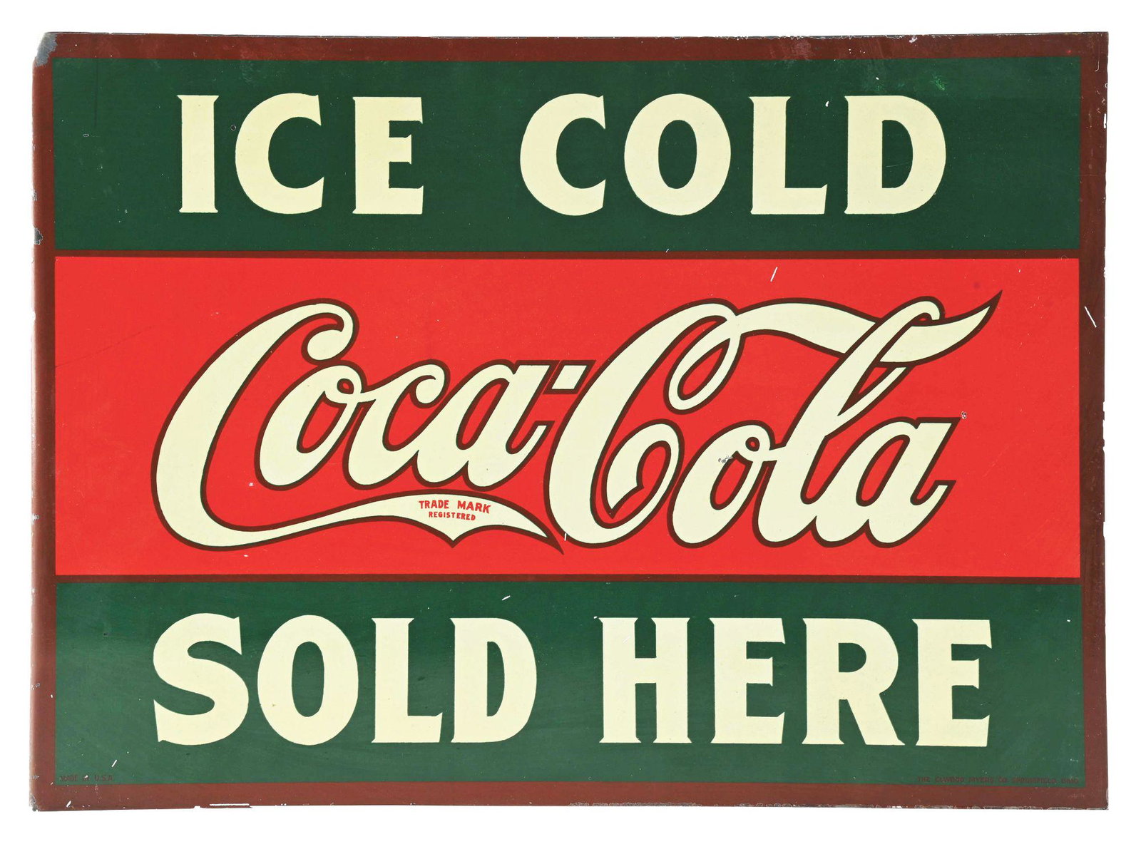 RARE ICE COLD COCA COLA SOLD HERE TIN FLANGE SIGN. - Mar 21, 2023 | Dan ...