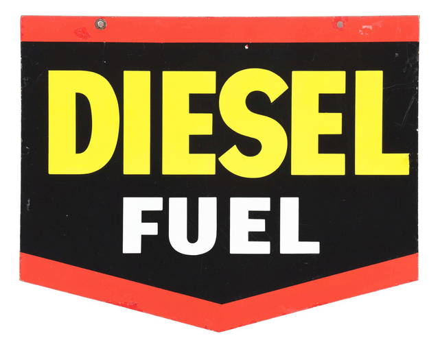 Rare Signal Diesel Fuel Porcelain Service Station Sign.