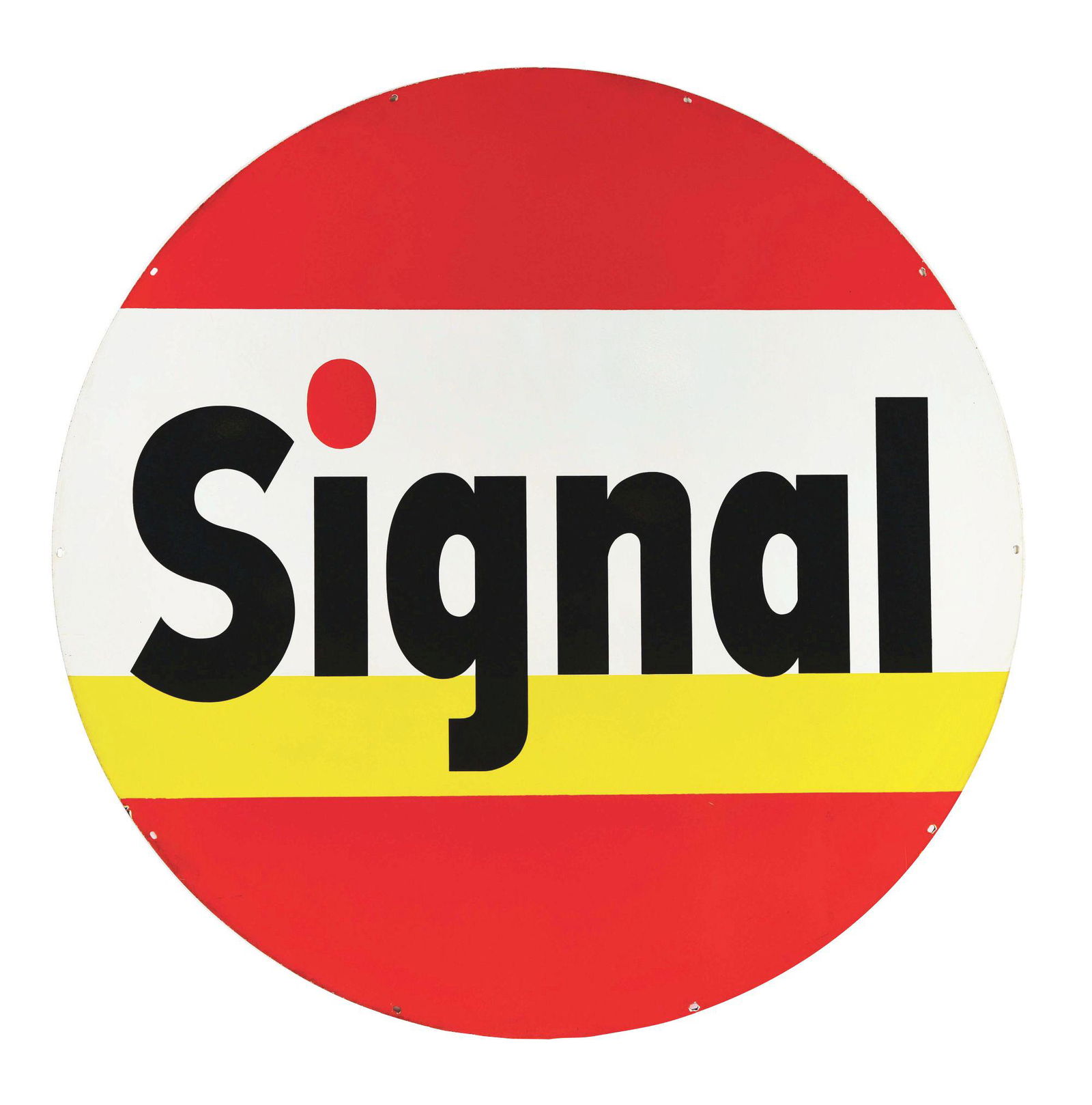 Signal Gasoline 72" Porcelain Station Identification Sign.