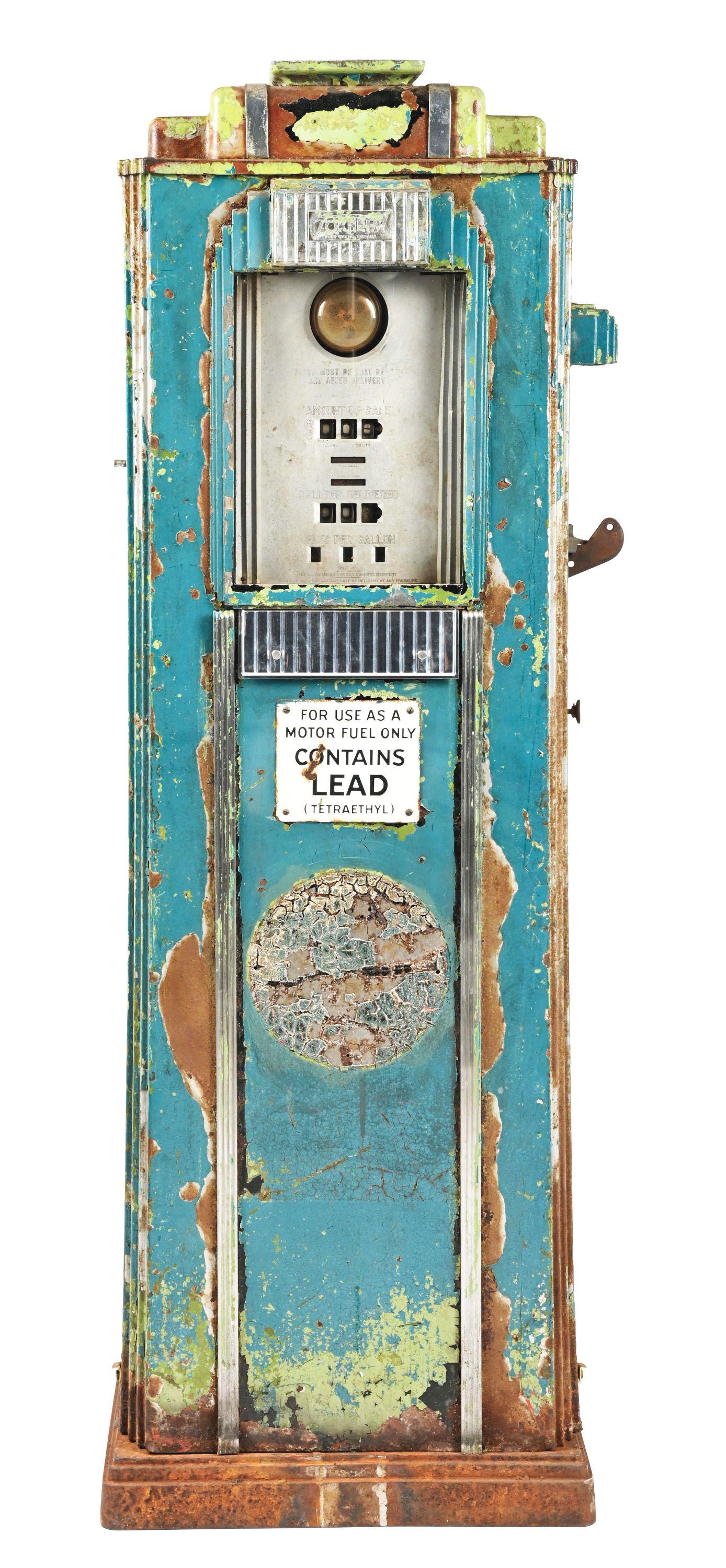 Tokheim Model #36b Gas Pump W/ Shoebox Style Globe Base.