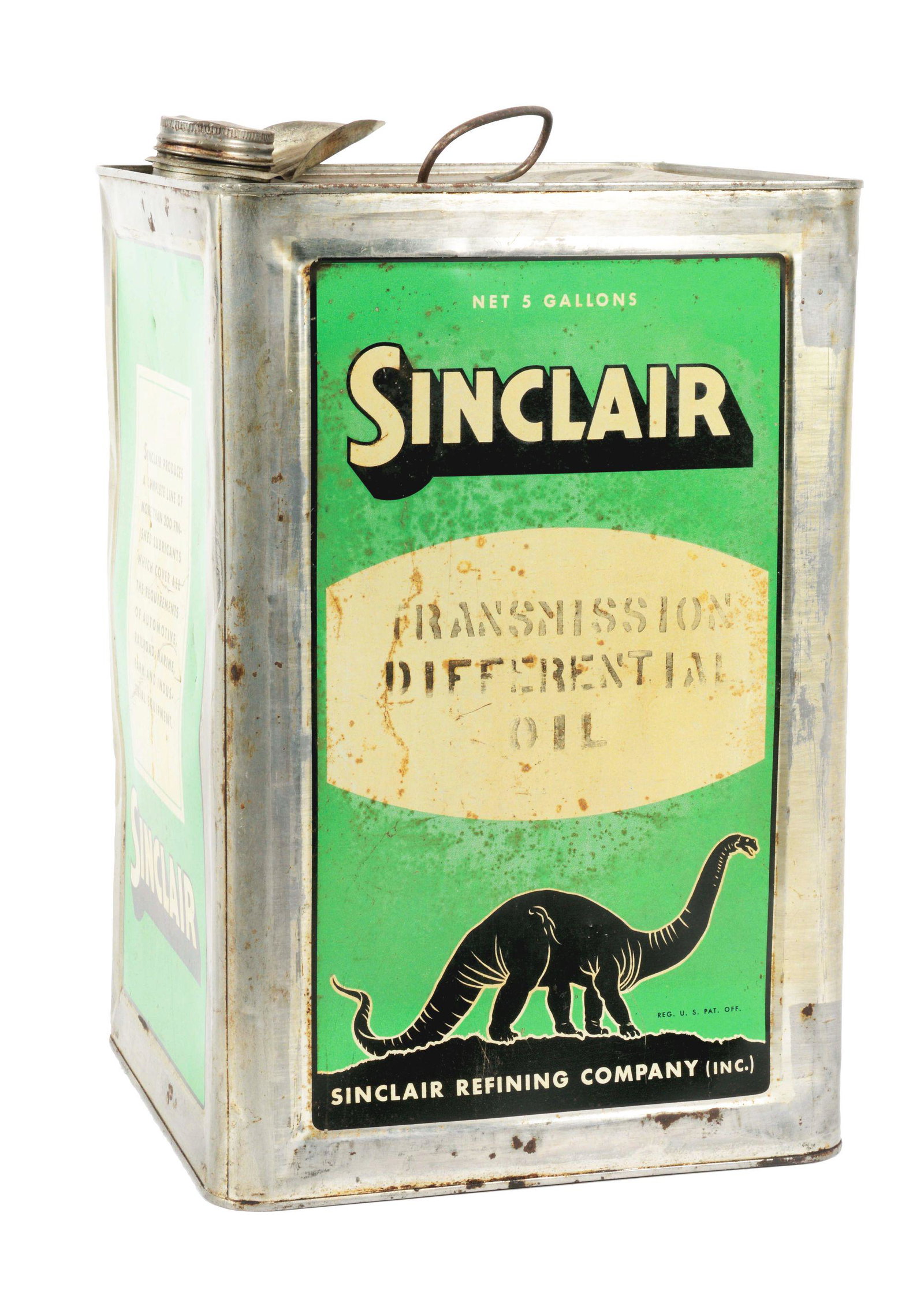 Sinclair Transmission Differential Oil Five Gallon Square Can W/ Dino ...