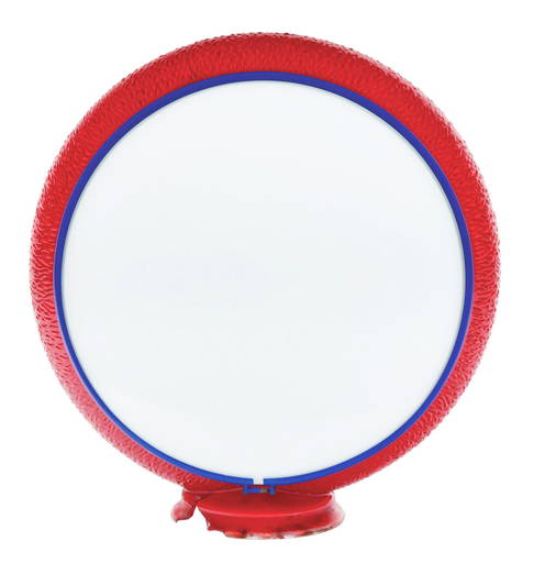 Original Red Ripple Gill Glass Globe Body.