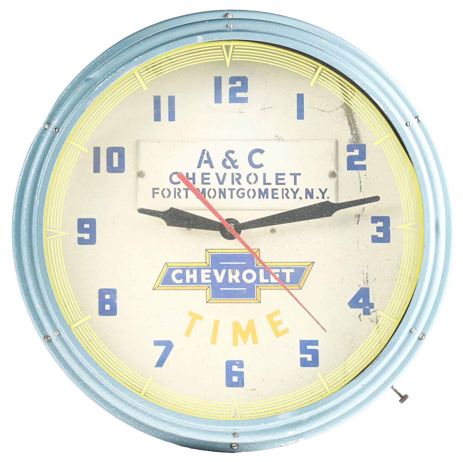 Chevrolet Dealership Neon Lackner Clock For A & C Chevrolet.