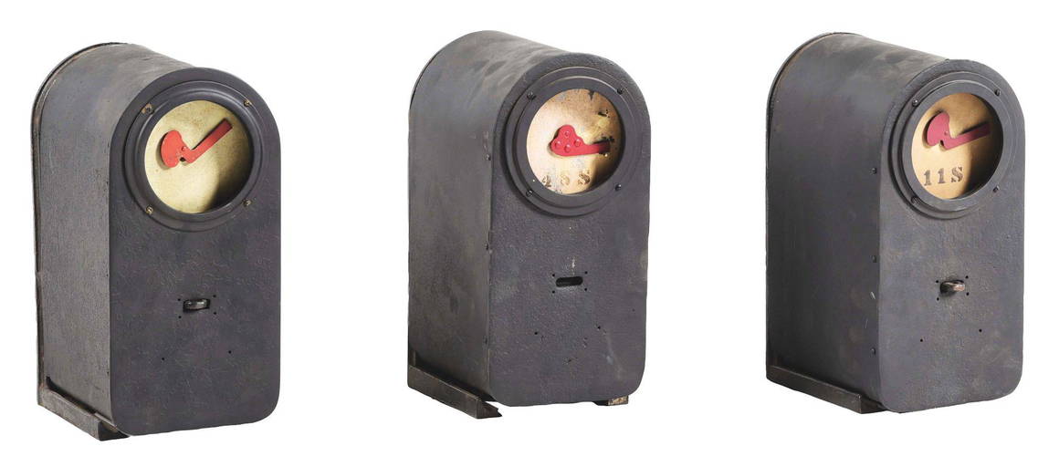 LOT OF 3: RAILROAD SEMAPHORE SIGNAL POSITION INDICATORS. (#3114) on Mar ...