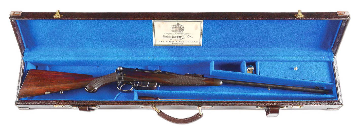 (c) John Rigby & Co. Lee Speed Bolt Action Rifle.