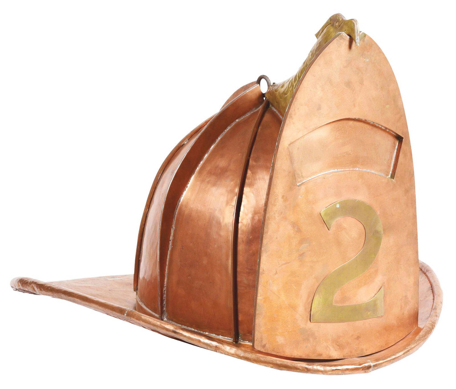 COPPER FIREMAN'S HELMET. (#2197) on Apr 21, 2023 | Dan Morphy Auctions ...