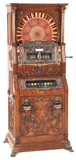 5¢ Mills Duplex Upright Slot Machine.