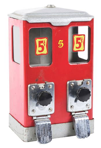 Lawrence Mfg. Double 5¢ Peanut Vending Machine.