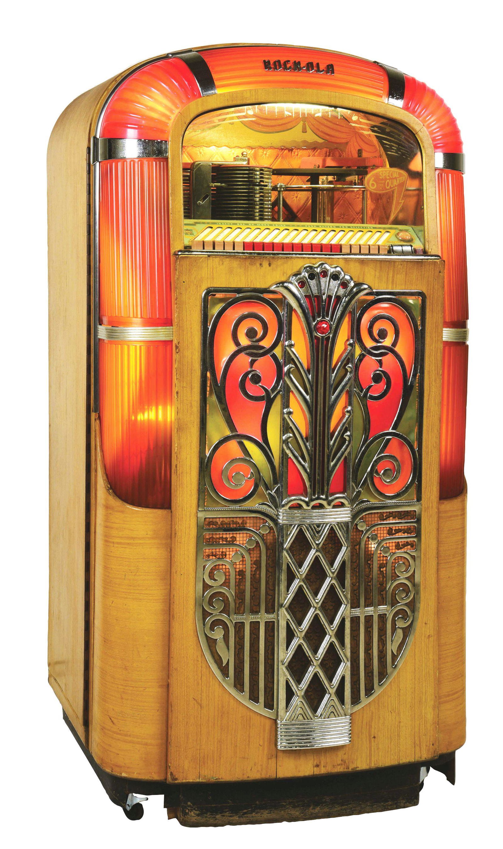 Multi Coin Operated Rock Ola Model 1426 Jukebox.