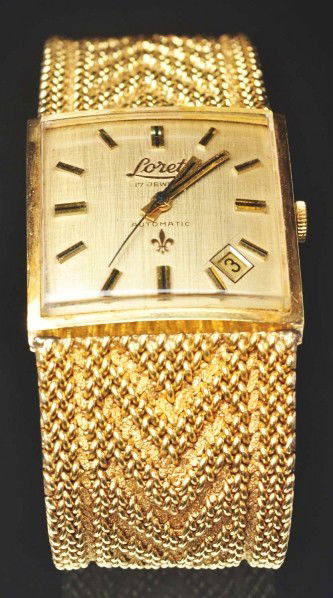 18k Y. Gold Lorett Watch.