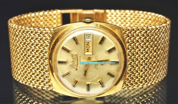 610: 18K Y Gold Lorett Watch.