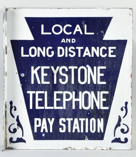 Local & Long Distance Keystone Pay Station Sign.