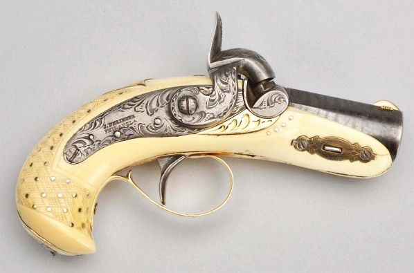 Phila. Style Derringer Barrel & Lock By Slotter.