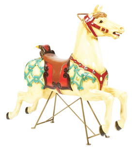 Restored Outside Prancer Carousel Horse.