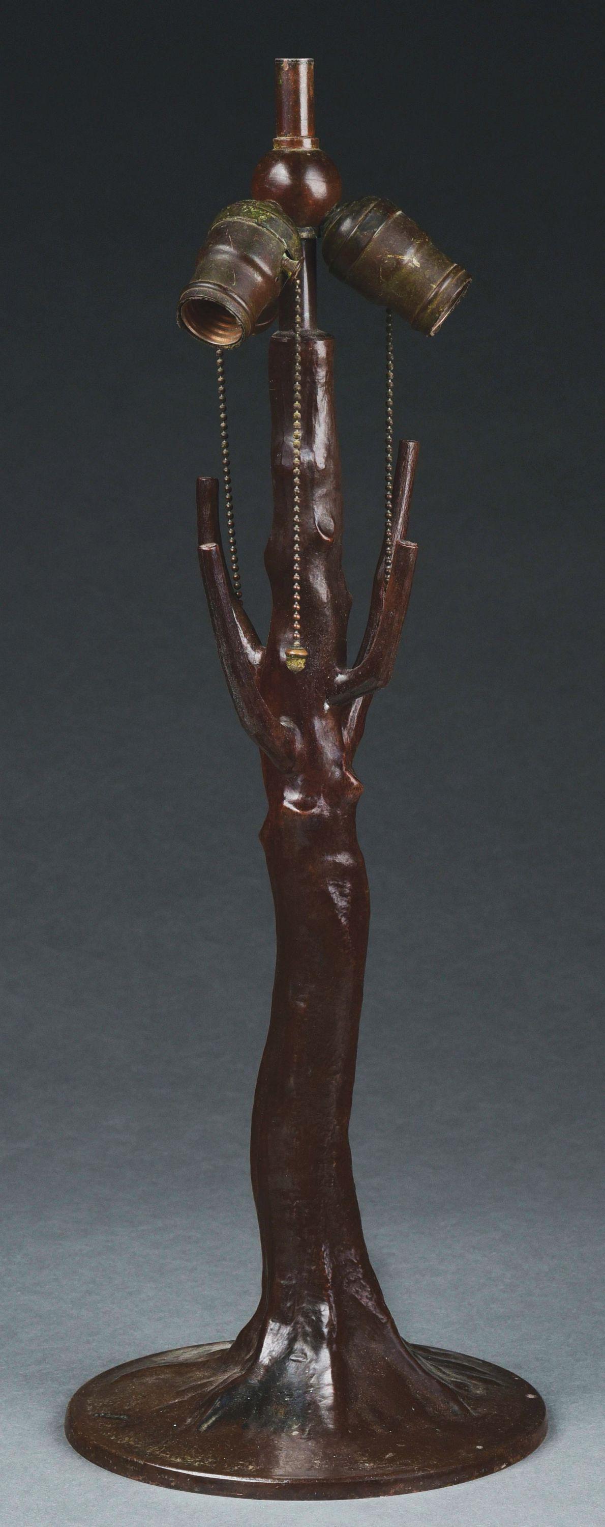 Handel Tree Trunk Lamp Base. Auction