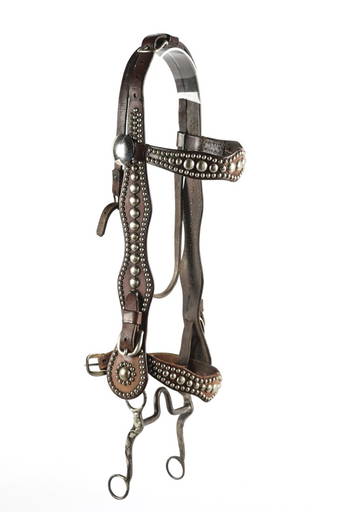 Mcchesney Owl Bit On A Vintage Studded Headstall