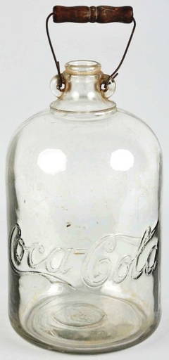 Embossed Glass Coca Cola Syrup 1 Gallon Jug.