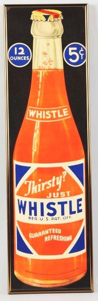 Paper Whistle Soda Advertising Sign.