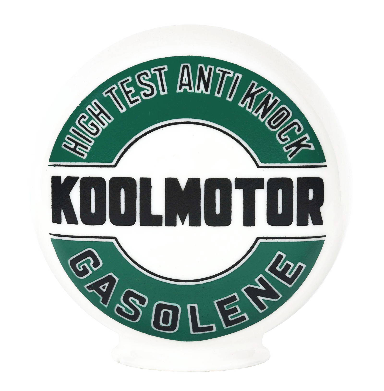 Outstanding N.o.s. Koolmotor Gasoline "mini" One Piece Etched Globe ...