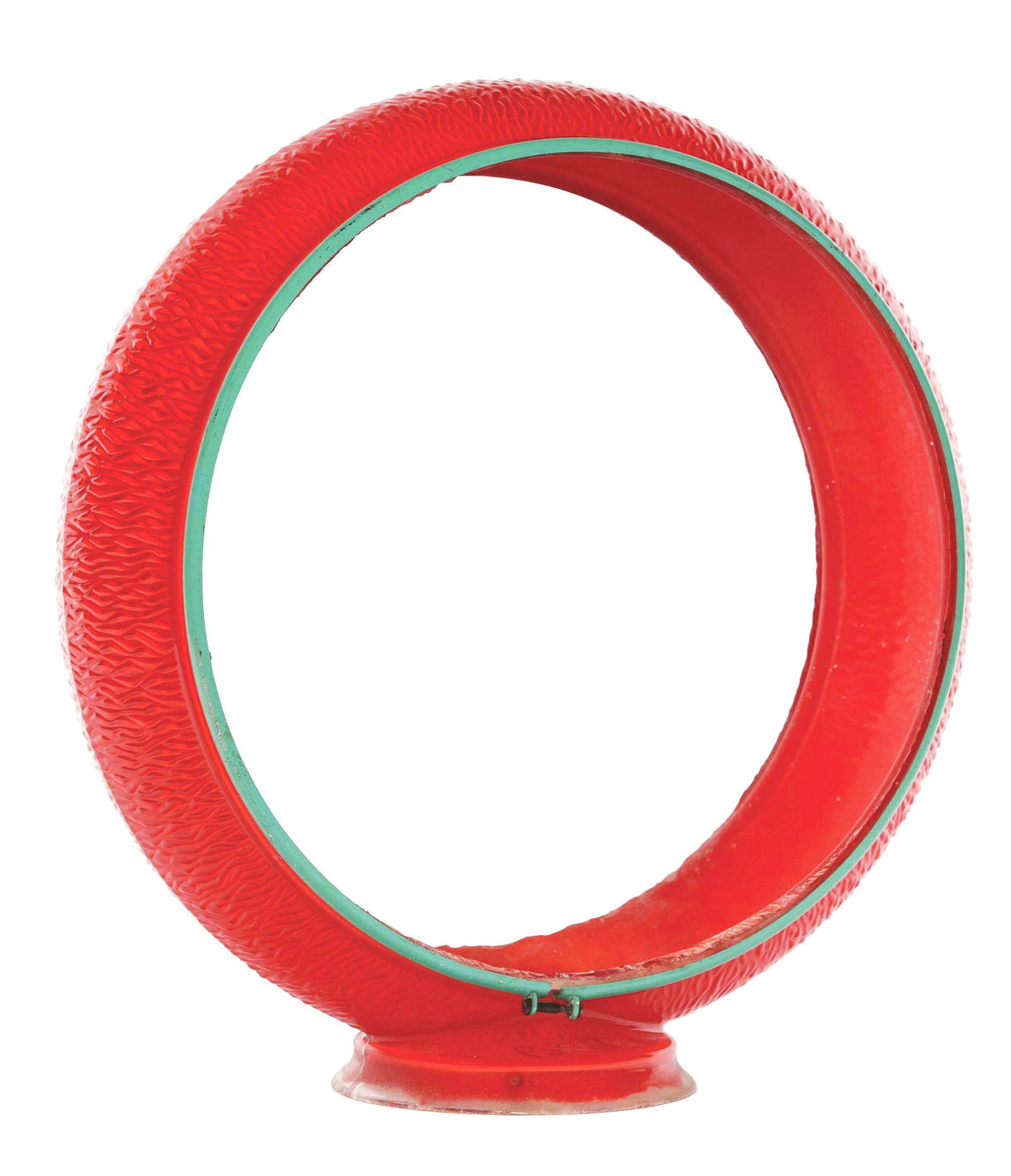 Original C. 1930's Red Ripple Gill Glass Globe Body. Auction