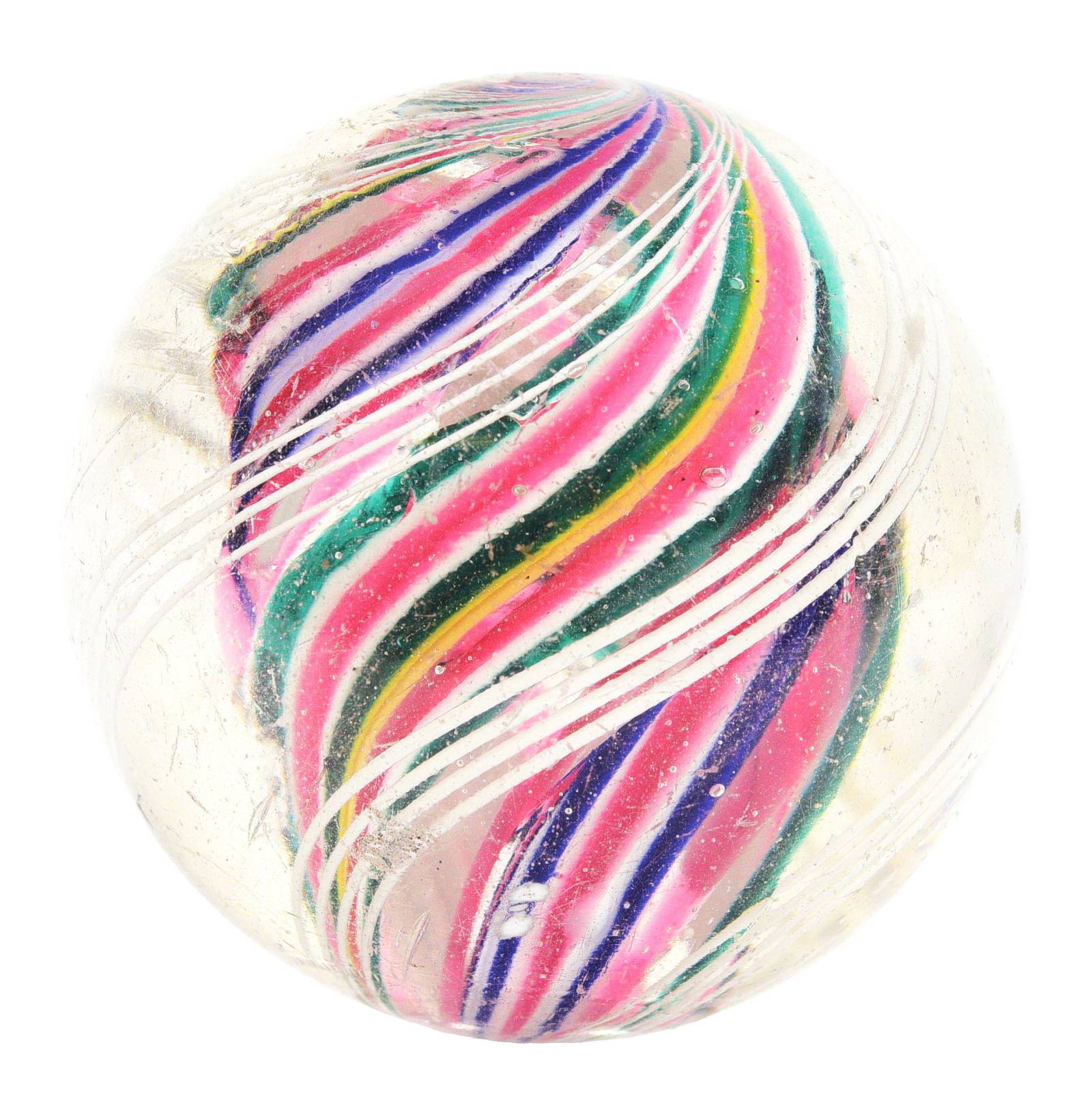 Large Divided Core Swirl Marble. Auction