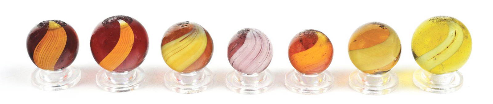 Lot Of 7: Corn Husk Marbles. Auction