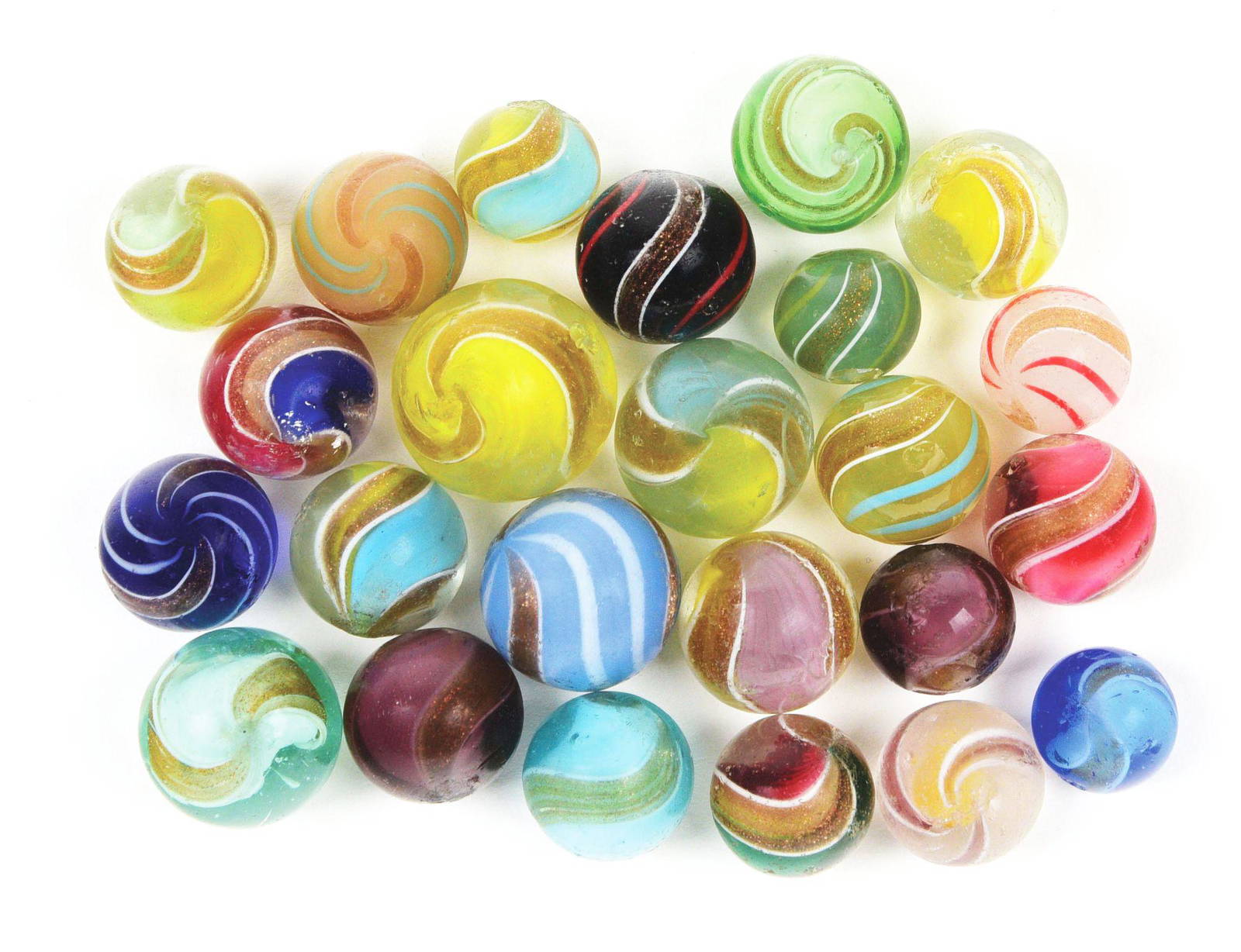 Lot Of 24: Handmade Marbles. Auction