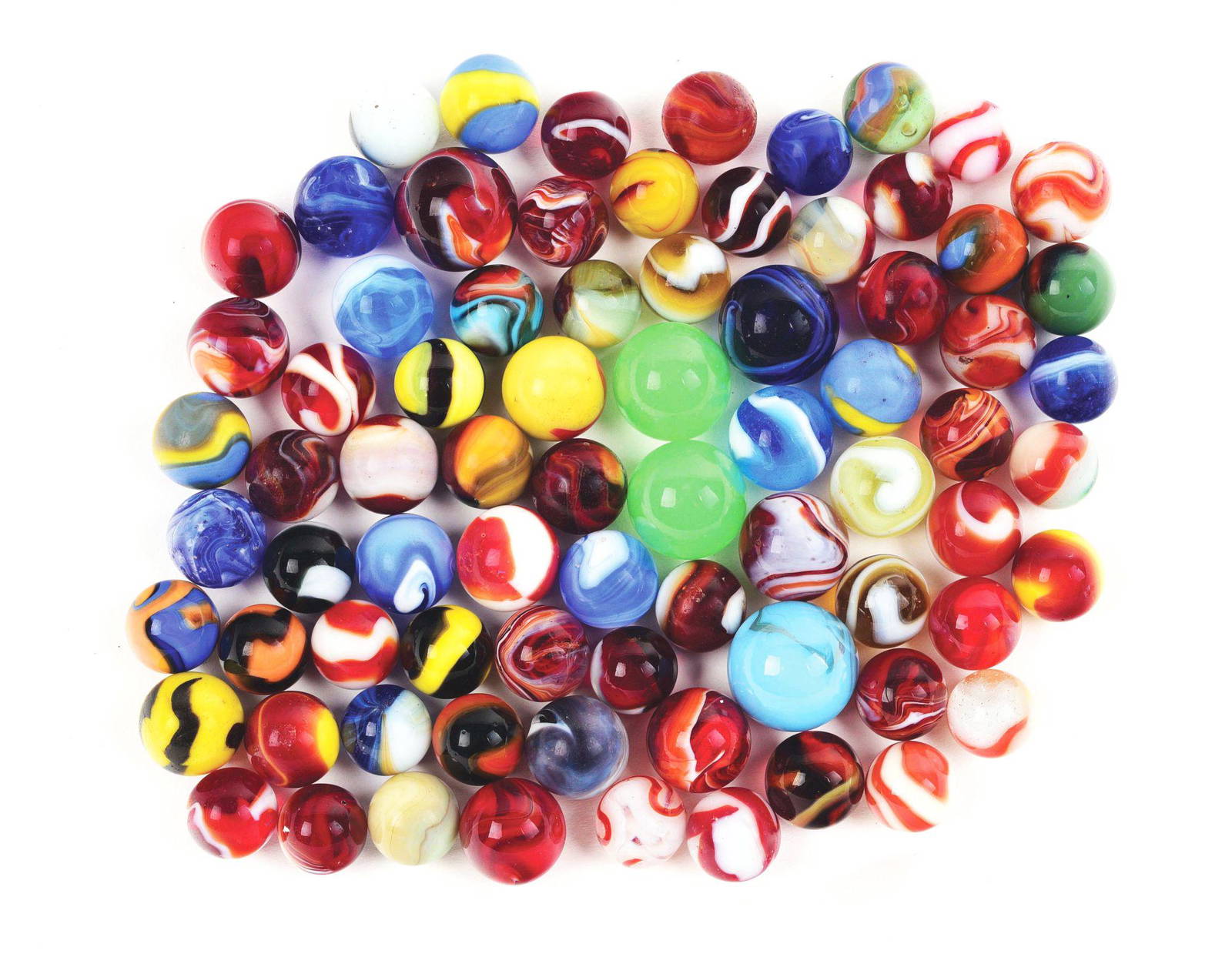 Lot Of 75: Machine-made Marbles. Auction