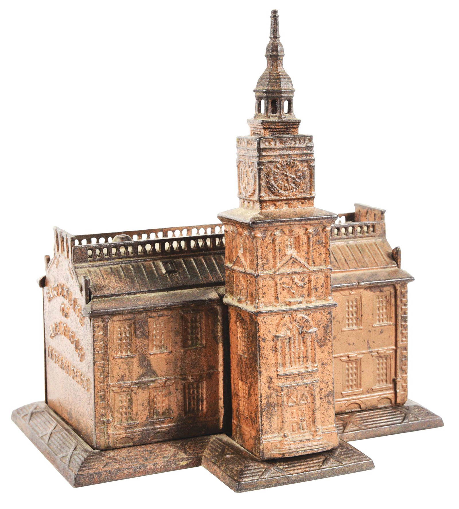 Independence Hall Cast Iron Bulding Bank. Auction