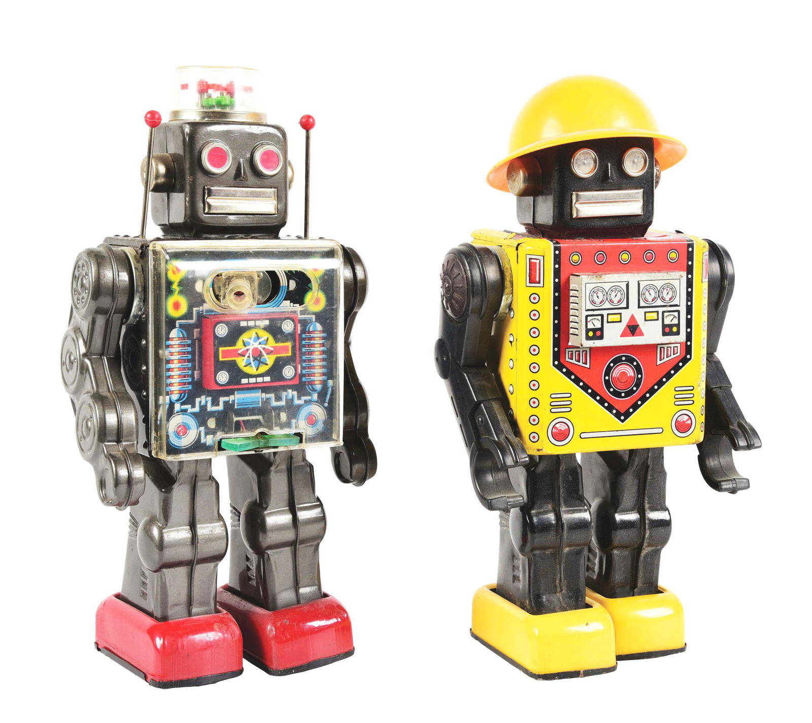 Lot Of 2: Japanese Tin Litho Toy Robots. Auction