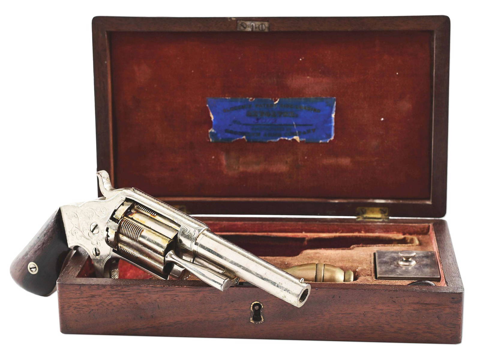 (a) Factory Cased And Engraved Brooklyn Arms Slocum Patent Sliding ...