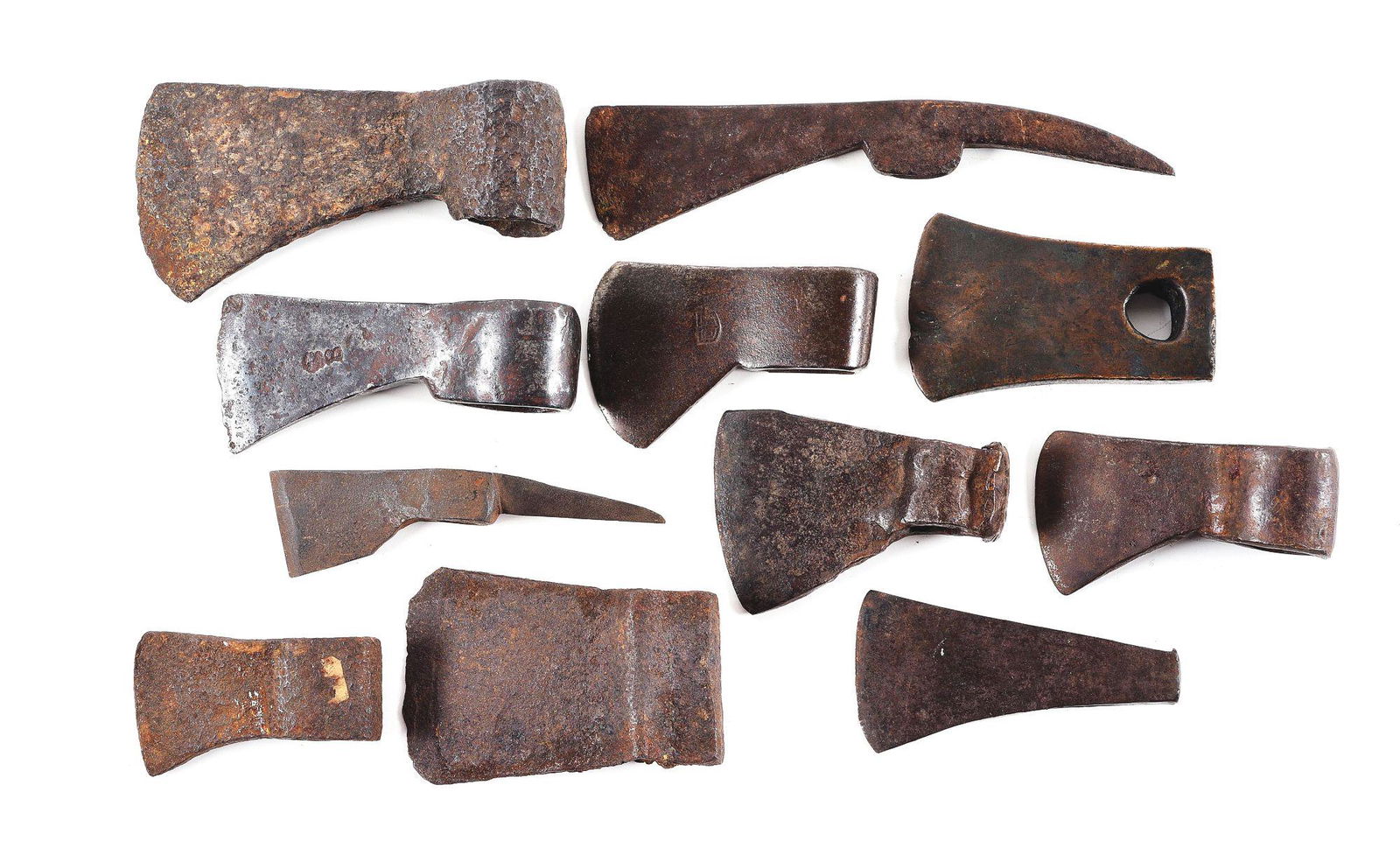 Lot Of 11: Tomahawk Heads. Auction