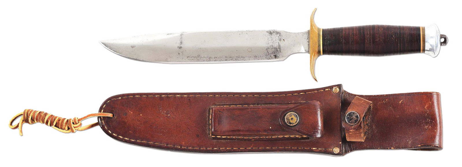 Early Wwii Springfield Randall Model 1 Fighting Knife In Leather ...